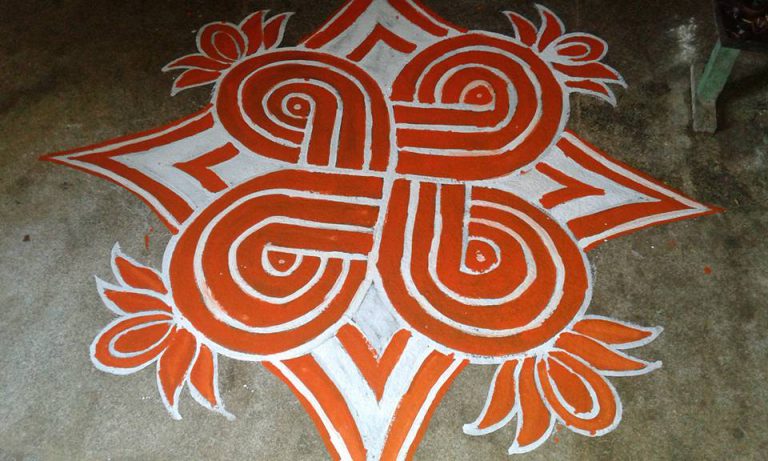 Latest Simple Rangoli Design - Fashion Beauty Mehndi Jewellery Blouse ...