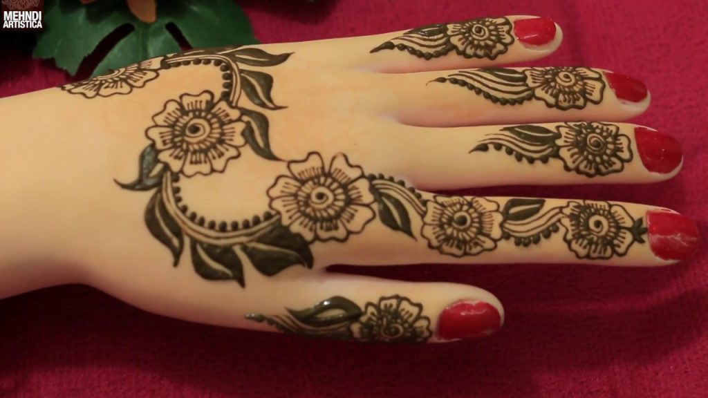 Simple Flower Mehandi Designs - Fashion Beauty Mehndi Jewellery Blouse ...