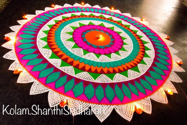 Rangoli designs with colors - Fashion Beauty Mehndi Jewellery Blouse Design