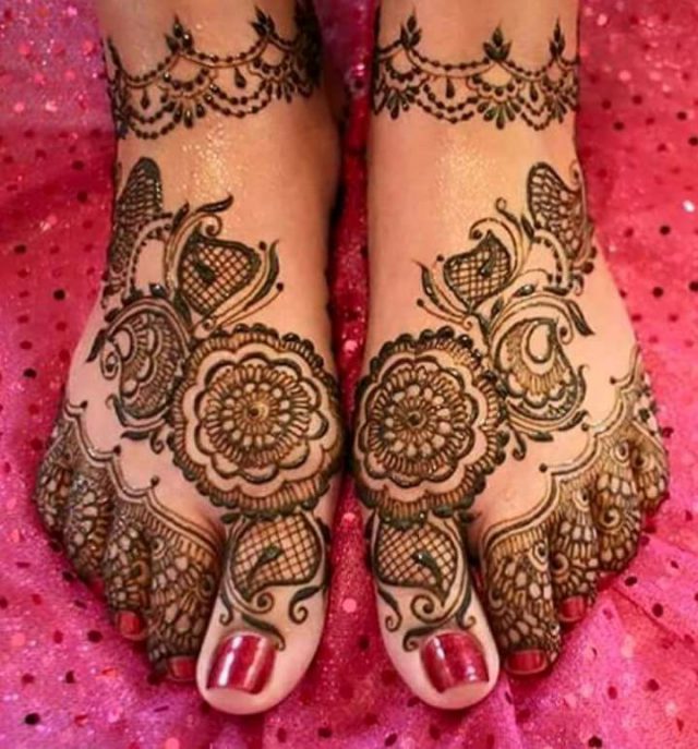 Easy Beautiful foot mehndi design - Fashion Beauty Mehndi Jewellery ...