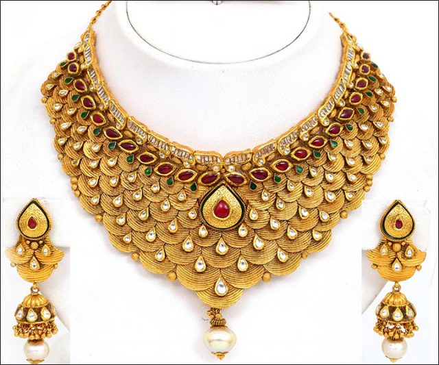 Best Designs Gold Set - Fashion Beauty Mehndi Jewellery Blouse Design