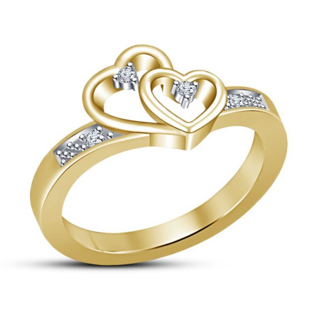 Latest Heart Shape Gold Ring Designs - Fashion Beauty Mehndi Jewellery ...