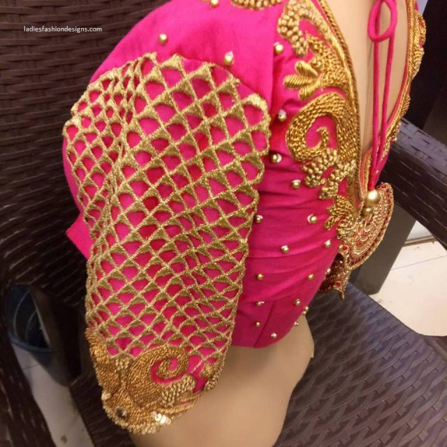 Beautiful trendy back blouse simple bridal designs - Fashion Beauty ...