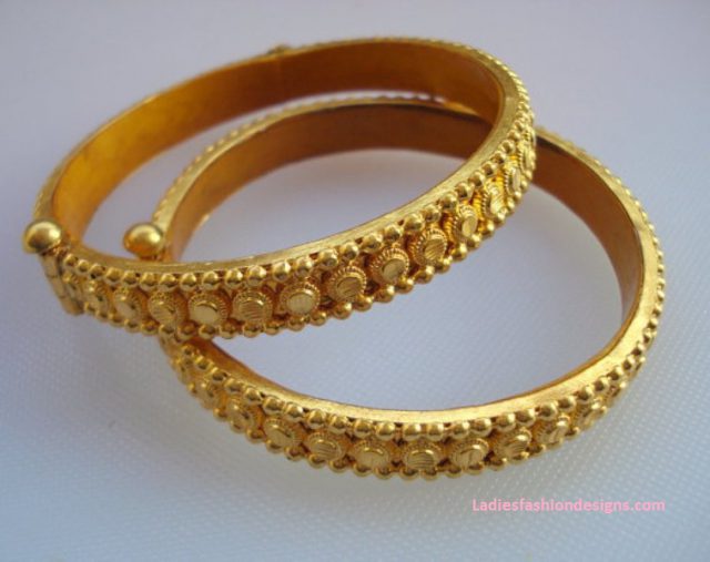 Gold plated latest bangles - Fashion Beauty Mehndi Jewellery Blouse Design