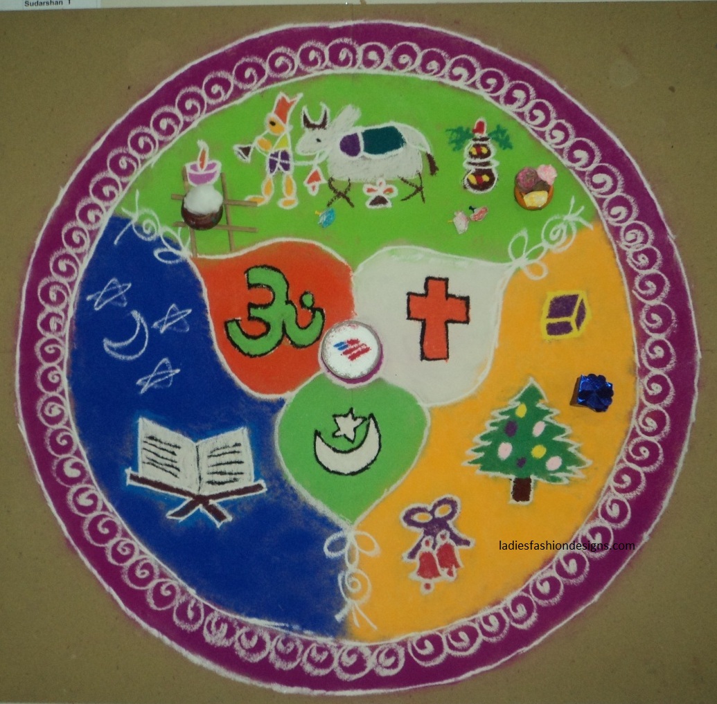 Best creative thought rangoli designs - Fashion Beauty Mehndi Jewellery ...