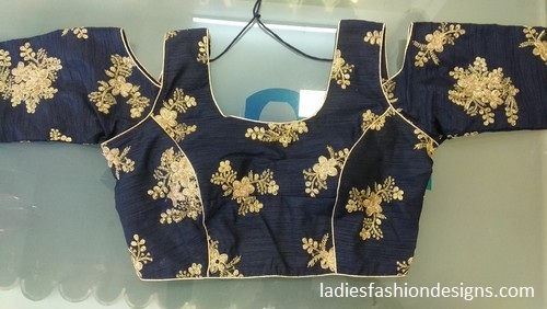 Trendy cold cut shoulder blouse designs - Fashion Beauty Mehndi ...