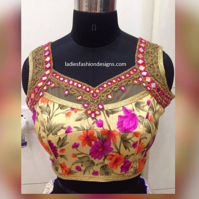 Best floral blouse designs - Fashion Beauty Mehndi Jewellery Blouse Design