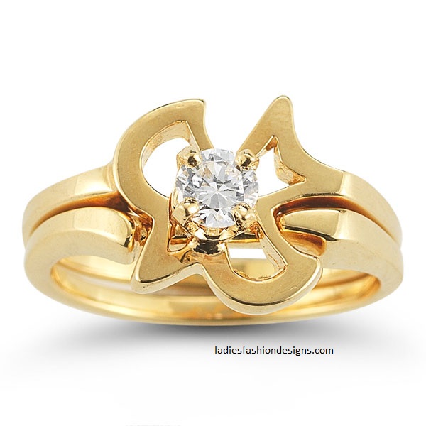 Latest engagement gold & diamond ring designs - Fashion Beauty Mehndi ...