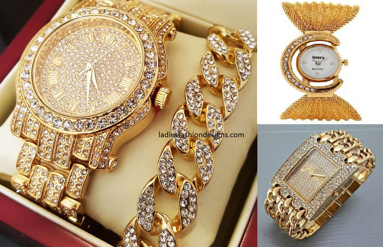 New trendy gold wrist watch designs - Fashion Beauty Mehndi Jewellery ...