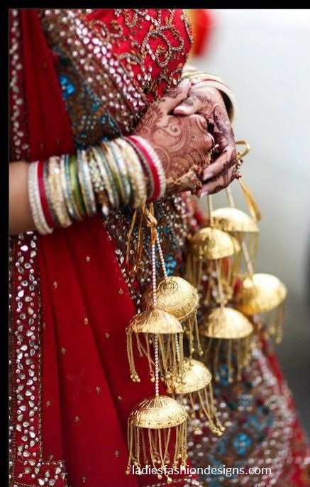 Punjab style gold kalira bridal heavy wedding bangles - Fashion Beauty ...