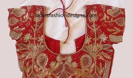 Simple patch work blouse designs - Fashion Beauty Mehndi Jewellery ...
