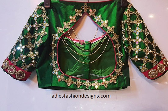 Simple patch work blouse designs - Fashion Beauty Mehndi Jewellery ...