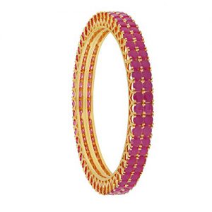 Beautiful Gold Ruby Bangle Designs - Fashion Beauty Mehndi Jewellery ...