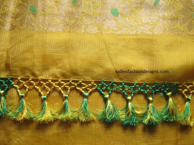 Best saree pallu kuchu design - Fashion Beauty Mehndi Jewellery Blouse ...