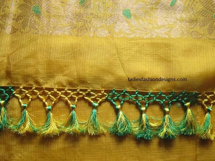 Best saree pallu kuchu design - Fashion Beauty Mehndi Jewellery Blouse ...