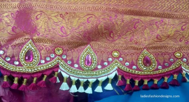 Best saree pallu kuchu design - Fashion Beauty Mehndi Jewellery Blouse ...