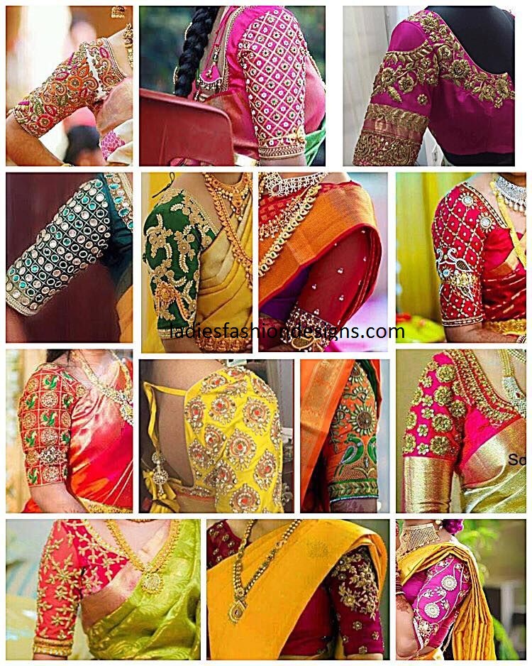 Beautiful sleeve blouse designs - Fashion Beauty Mehndi Jewellery ...