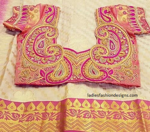 Bridal heavy stone work blouse designs - Fashion Beauty Mehndi ...