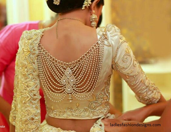 Bridal heavy stone work blouse designs - Fashion Beauty Mehndi ...