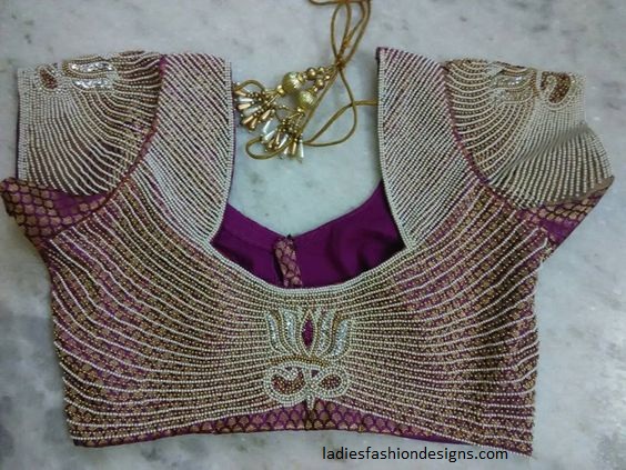 Bridal heavy stone work blouse designs - Fashion Beauty Mehndi ...