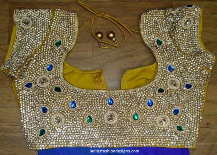 Bridal heavy stone work blouse designs - Fashion Beauty Mehndi ...