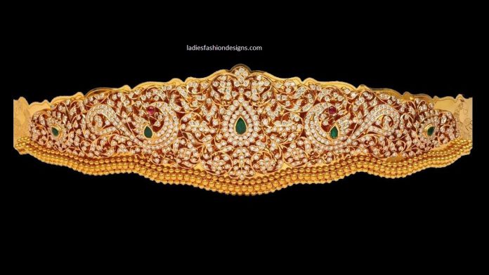 Bridal gold with diamonds vaddanam designs - Fashion Beauty Mehndi ...