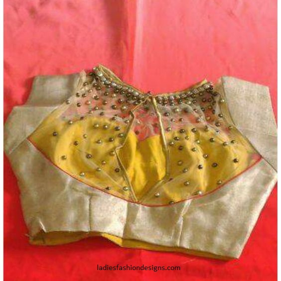 New Simple net blouse designs - Fashion Beauty Mehndi Jewellery Blouse ...