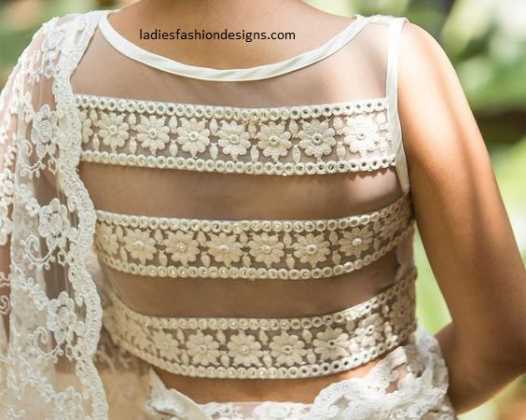 New Simple net blouse designs - Fashion Beauty Mehndi Jewellery Blouse ...