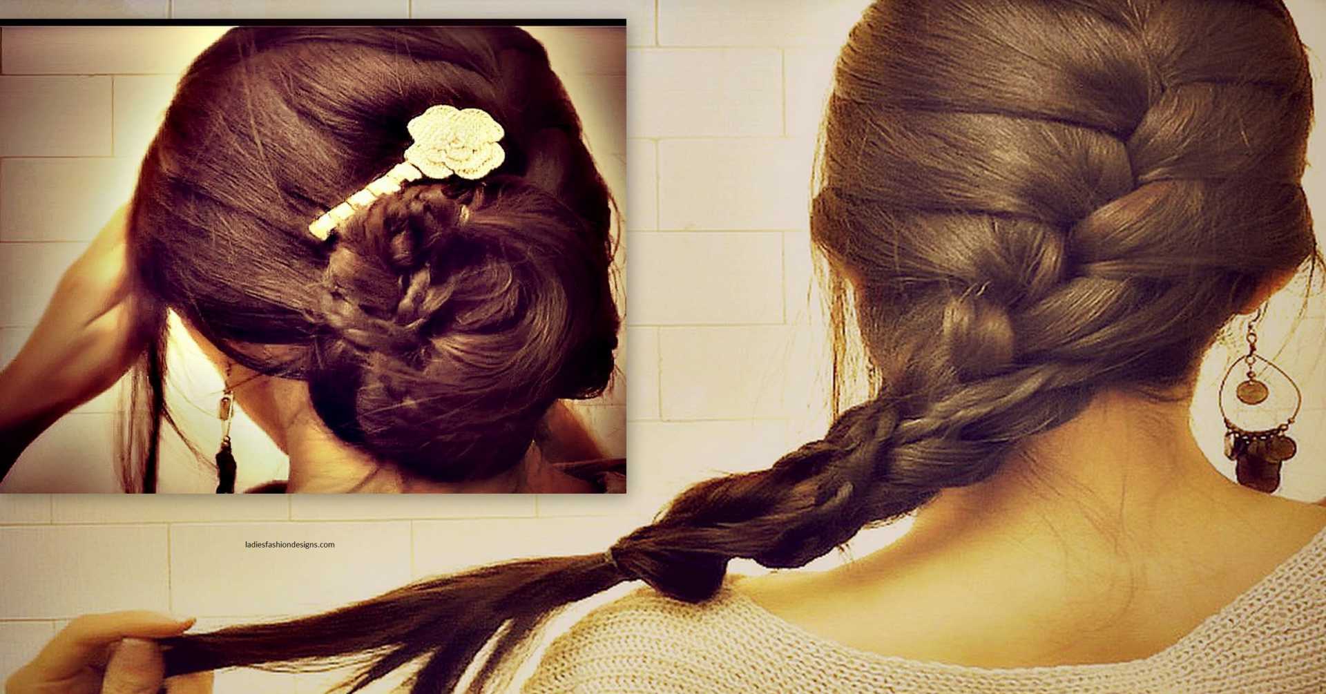 Traditional French Plait Hairstyle Designs - Fashion Beauty Mehndi ...