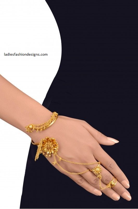 Simple bridal gold hathpool designs - Fashion Beauty Mehndi Jewellery ...