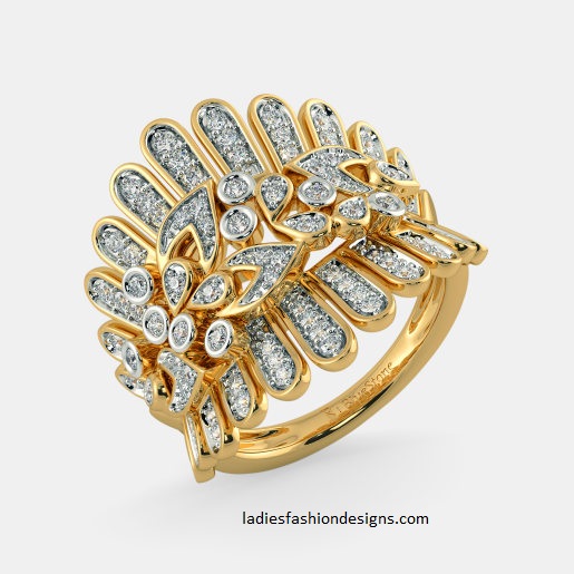 Latest heavy gold rings - Fashion Beauty Mehndi Jewellery Blouse Design