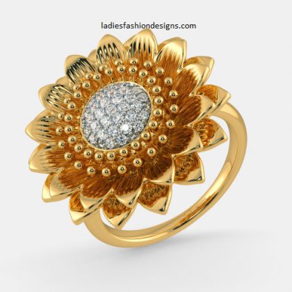 Latest heavy gold rings - Fashion Beauty Mehndi Jewellery Blouse Design