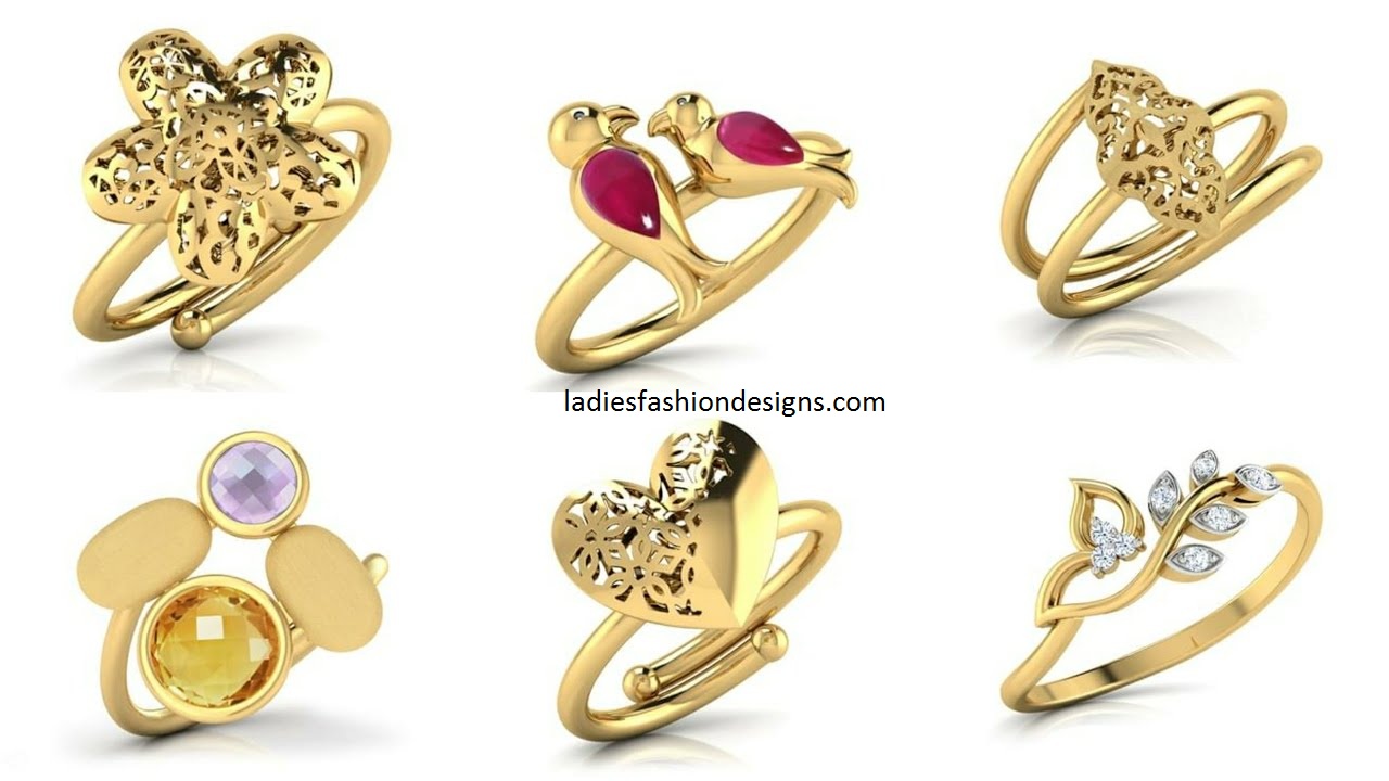 Latest heavy gold rings - Fashion Beauty Mehndi Jewellery Blouse Design