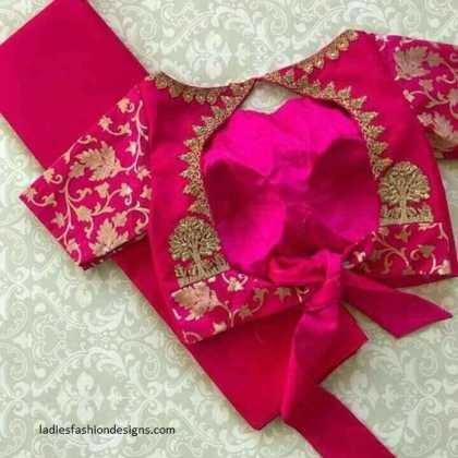 Simple back knot blouses designs - Fashion Beauty Mehndi Jewellery ...