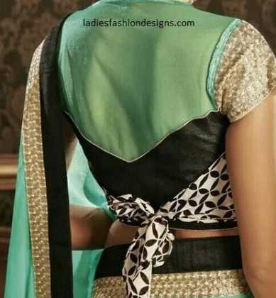 Simple back knot blouses designs - Fashion Beauty Mehndi Jewellery ...