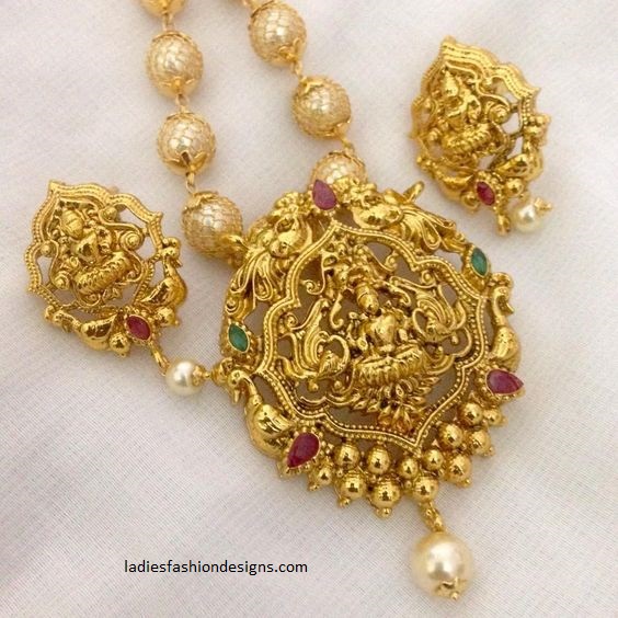 Top Most Beatutiful Gold Pearl Balls Haram Designs - Fashion Beauty ...
