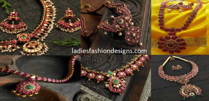 Ruby Emerald Haram Gold Jewellery Collection Designs - Fashion Beauty ...