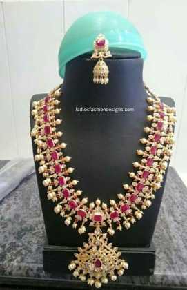 Ruby Emerald Haram Gold Jewellery Collection Designs - Fashion Beauty ...