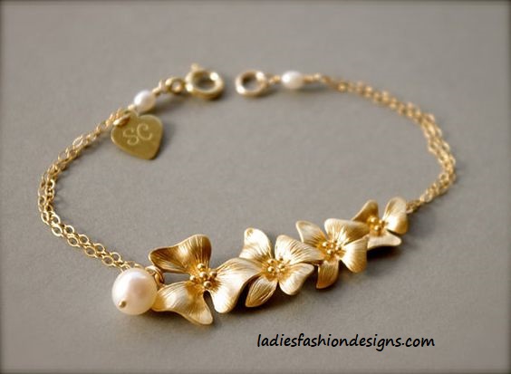 Simple Trendy Gold Bracelet Designs - Fashion Beauty Mehndi Jewellery ...